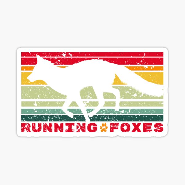 "Running Foxes Fox Outline Forest Animal" Sticker for Sale by GEEK ...