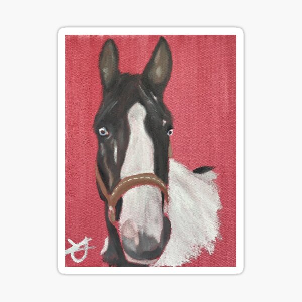 "blue eyed horse" Sticker for Sale by Poxipique | Redbubble