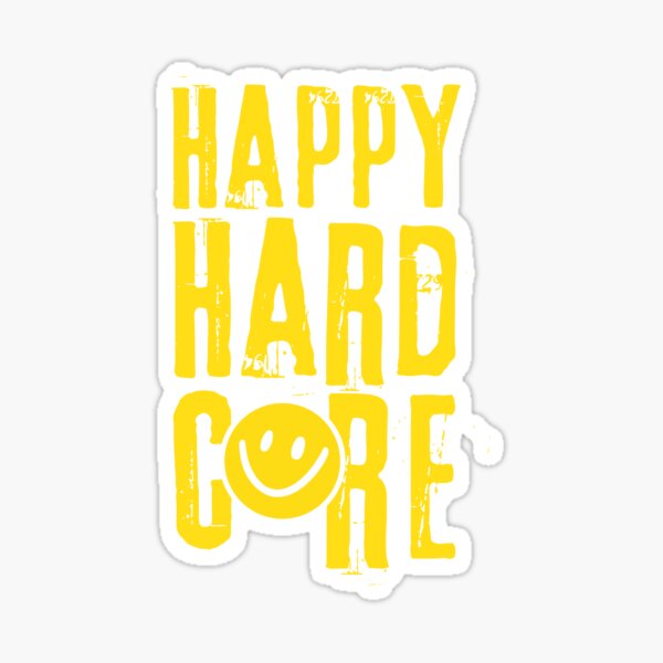"Rave Music Happy Hardcore Smiley Face Yellow" Sticker for Sale by ...