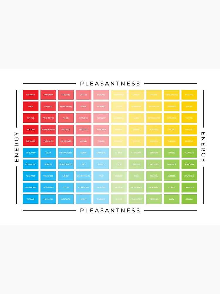 "Mood Meter | Rainbow and Monochrome on White | American English ...