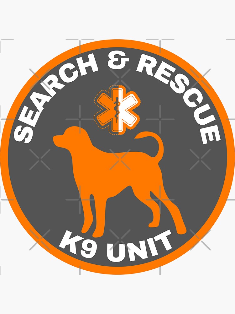 "Wilderness K9 UNIT Search and Rescue Medical badge" Sticker for Sale ...