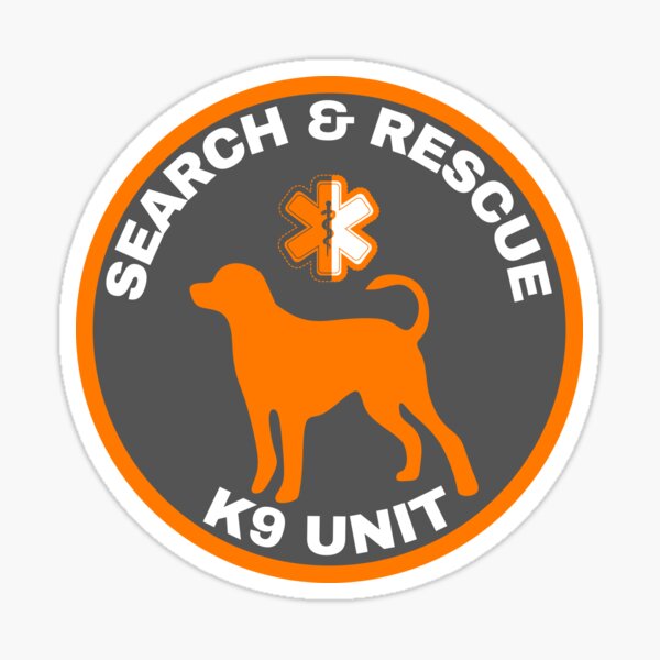 "Wilderness K9 UNIT Search and Rescue Medical badge" Sticker for Sale ...