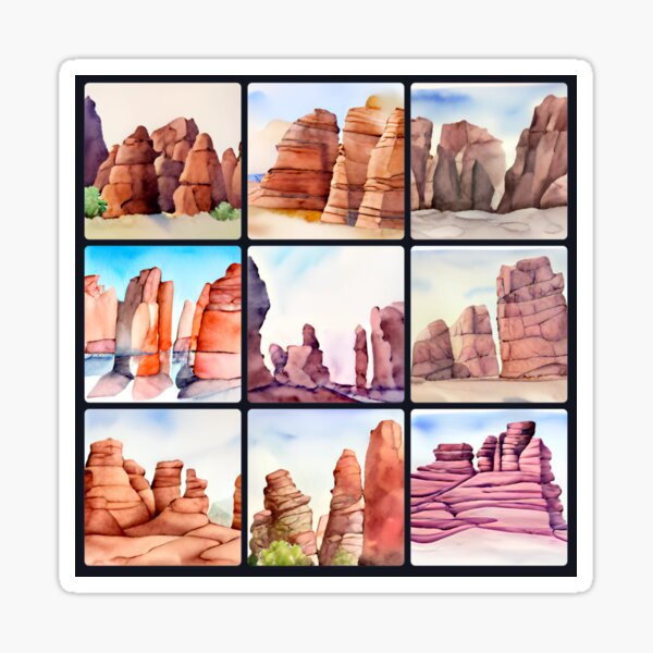 "Old Rock / Rock Formations / Canyons art pack" Sticker for Sale by ...