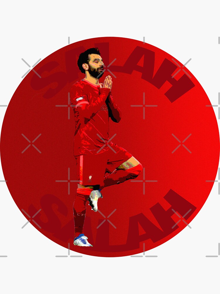 "Mo Salah Illustrated Design" Sticker for Sale by jakecheeseman | Redbubble