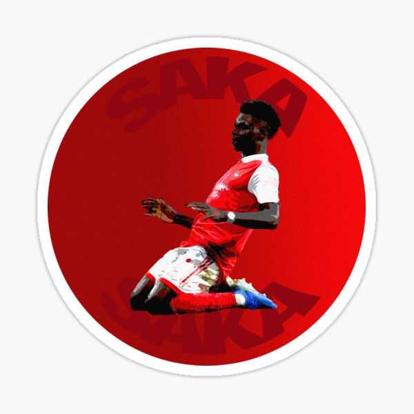 "Bukayo Saka Illustrated Design" Sticker for Sale by jakecheeseman ...