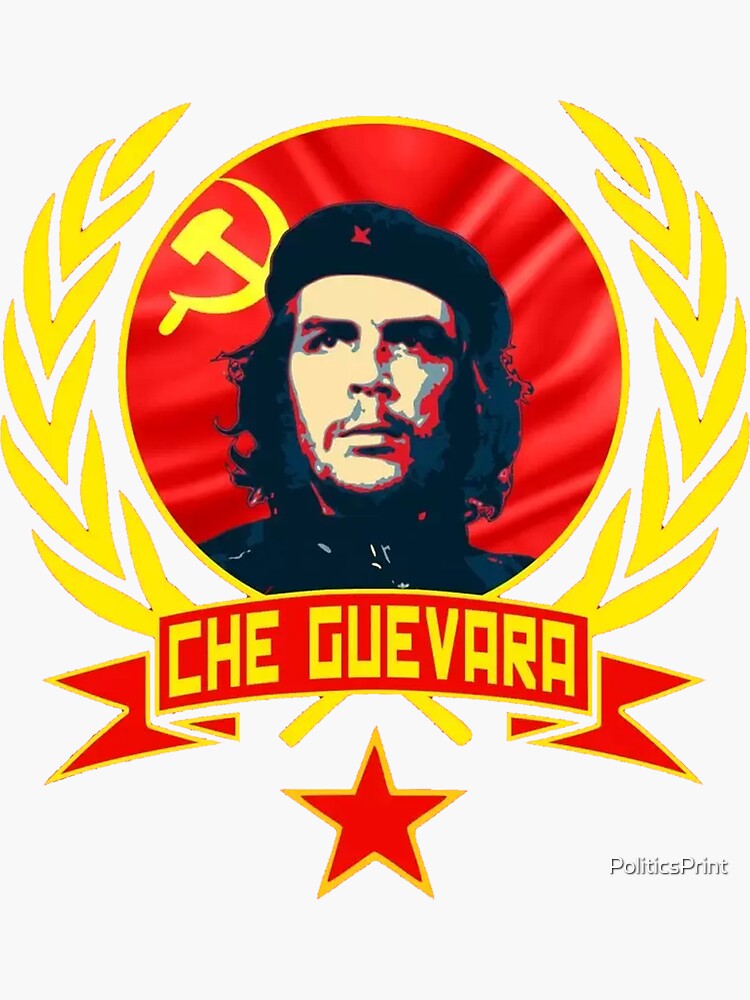 "Che Guevara artwork logo" Sticker for Sale by PoliticsPrint | Redbubble