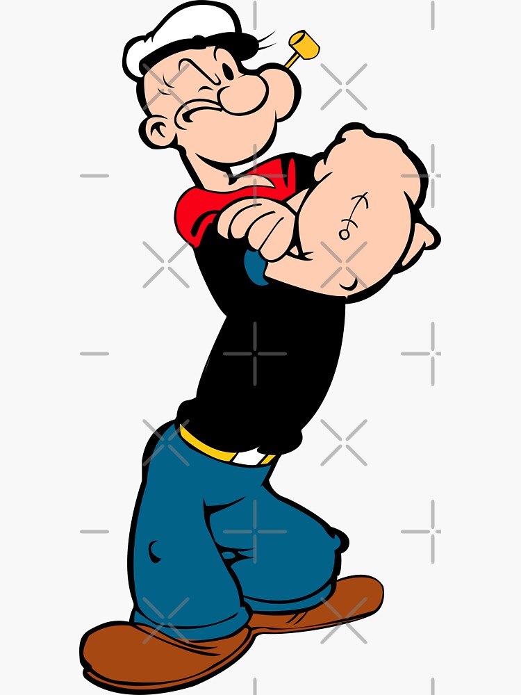 "Popeye" Sticker for Sale by linosis | Redbubble