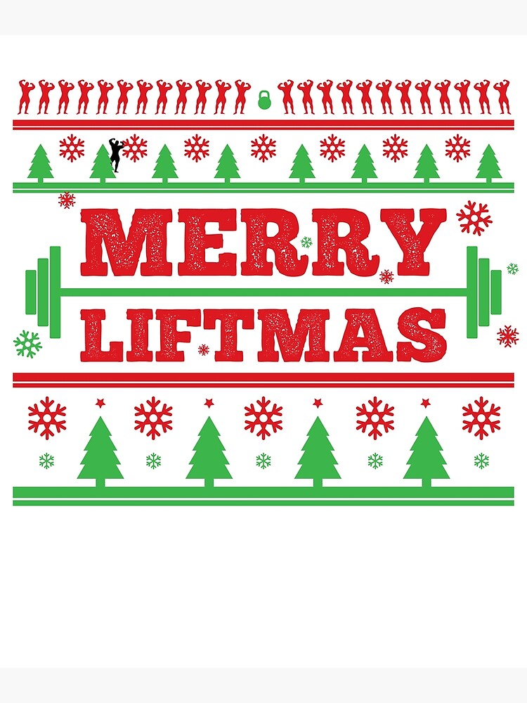 Merry Liftmas gift for Weight Lifters Premium Matte Vertical Poster ...