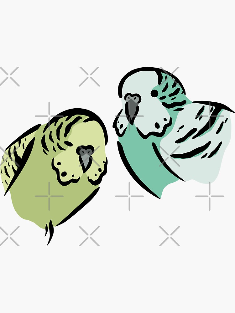 "Simple Colored Budgie Design" Sticker for Sale by FallenSparrow0 ...