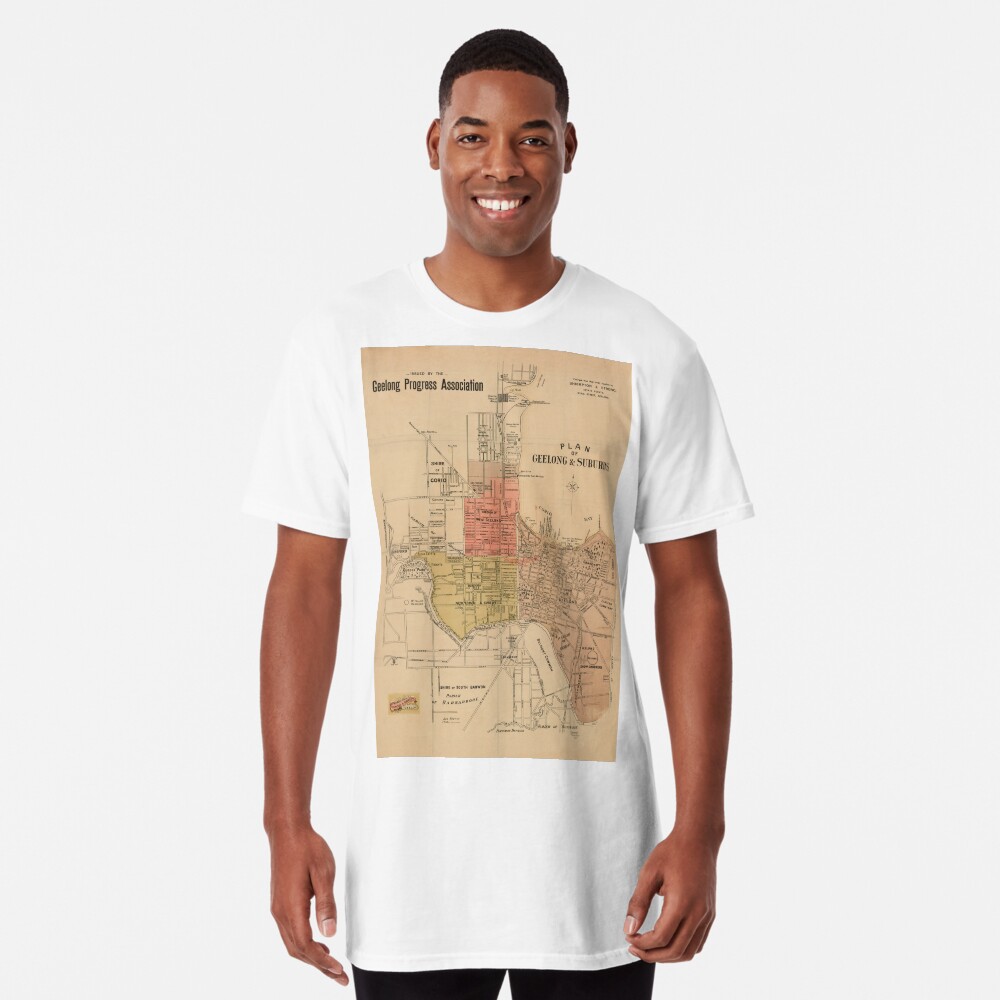 "Vintage Map of Geelong and it's Suburbs, Victoria, Australia, 1909 ...