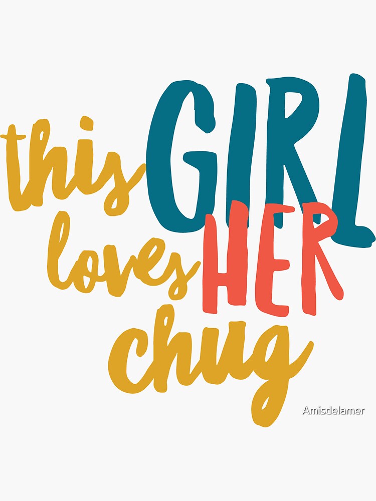 "Chug love " Sticker for Sale by Amisdelamer | Redbubble