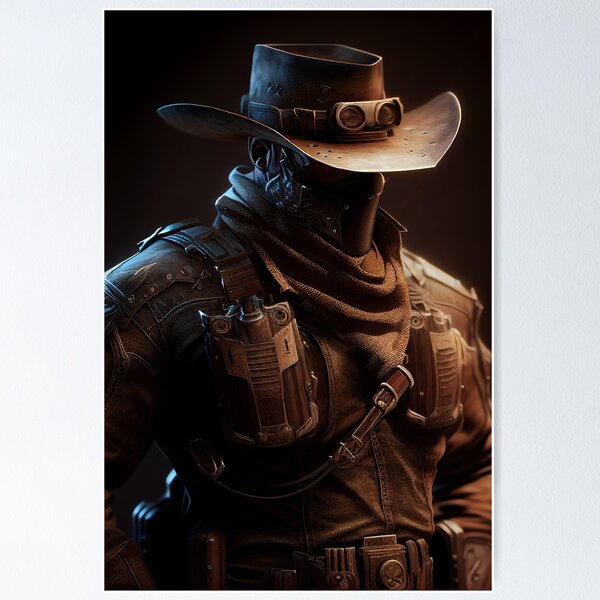 "Steampunk Cowboy SWAT Operator" Poster for Sale by TortillaChief ...