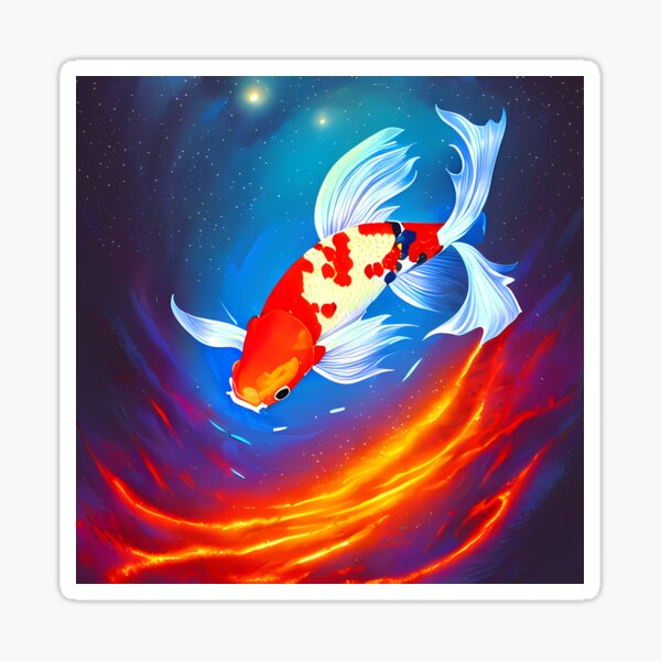 "Japanese koi fish" Sticker for Sale by BigBrainArtwork | Redbubble