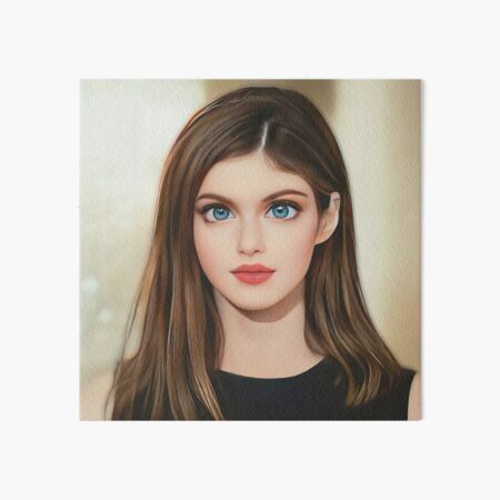 "Alexandra Daddario Cartoon" Art Board Print for Sale by PenBlue ...