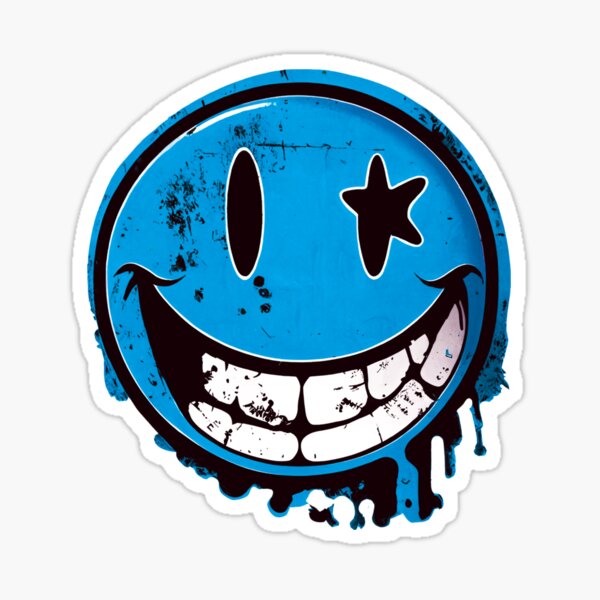 "Dripping Smiley Face" Sticker for Sale by Jimbodo | Redbubble