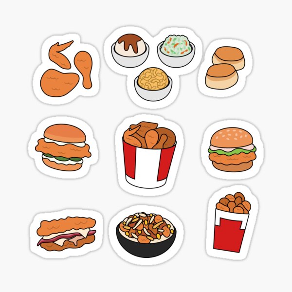 "KFC" Sticker for Sale by joseanaya | Redbubble