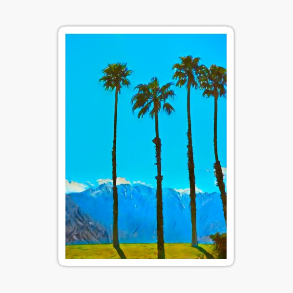 "California palms" Sticker for Sale by nastyneon | Redbubble