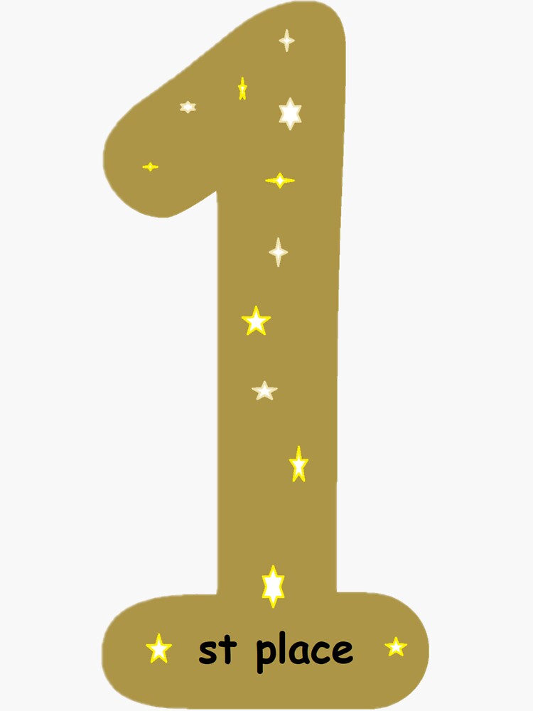 "1st place" Sticker for Sale by ConfoundedPony | Redbubble