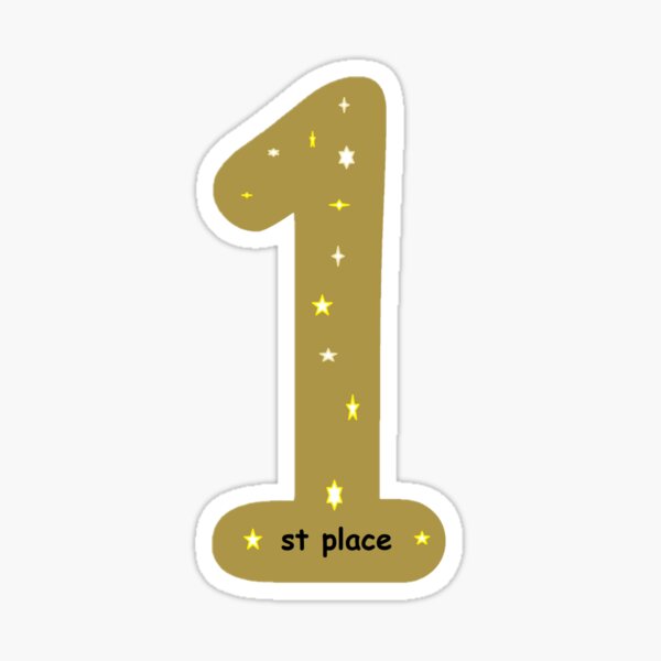 "1st place" Sticker for Sale by ConfoundedPony | Redbubble