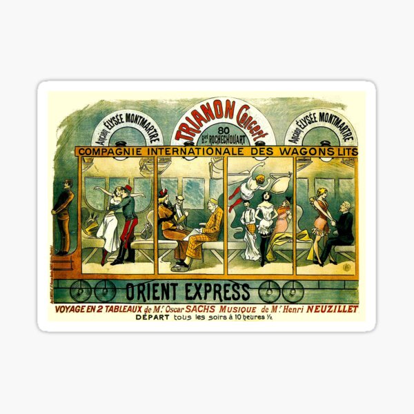 "ORIENT EXPRESS : Vintage Railway Line Advertising Print" Sticker for ...