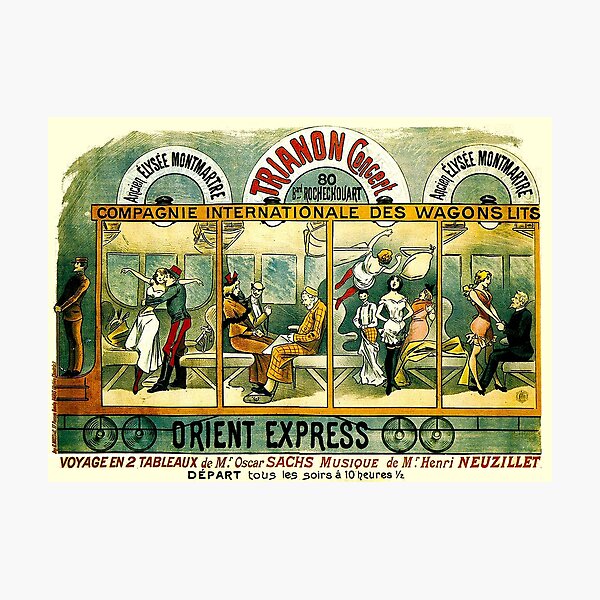 "ORIENT EXPRESS : Vintage Railway Line Advertising Print" Photographic ...