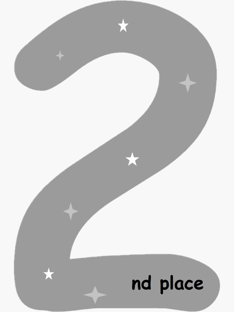 "2nd place" Sticker for Sale by ConfoundedPony | Redbubble