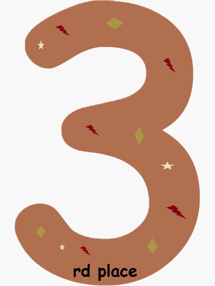 "3rd Place!" Sticker for Sale by ConfoundedPony | Redbubble