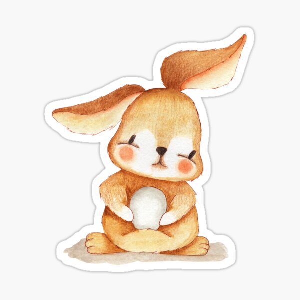 "Sad Little Brown Bunny Rabbit Needs a Home" Sticker for Sale by ...