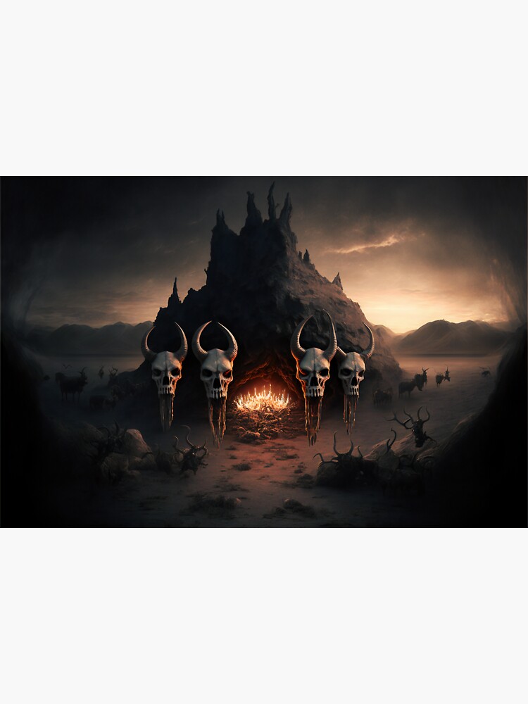 "Landscape of hell gateway " Sticker for Sale by Skull-Breakfast ...