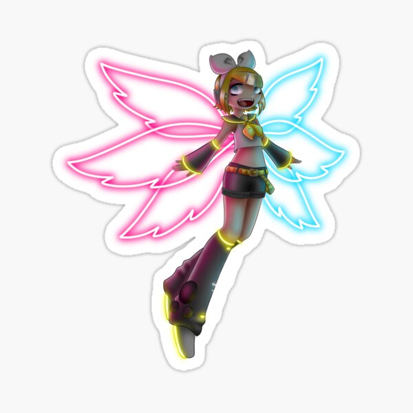 "Vocaloid - Kagamine Rin (Neon Angel)" Sticker for Sale by kaypanicarts ...