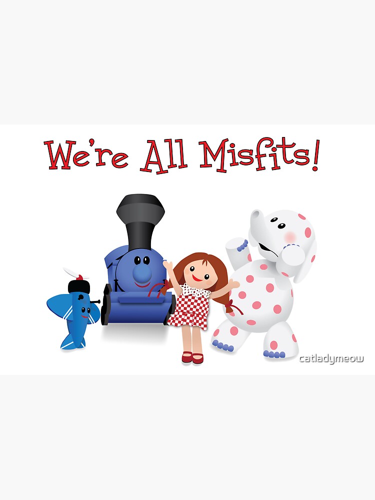 "We're All Misfits!" Sticker for Sale by catladymeow | Redbubble