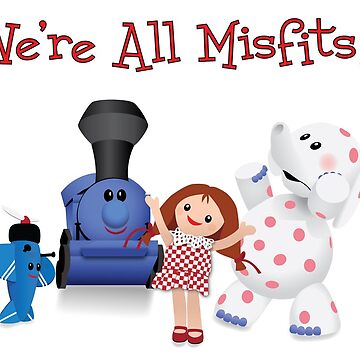 "We're All Misfits!" Sticker for Sale by catladymeow | Redbubble