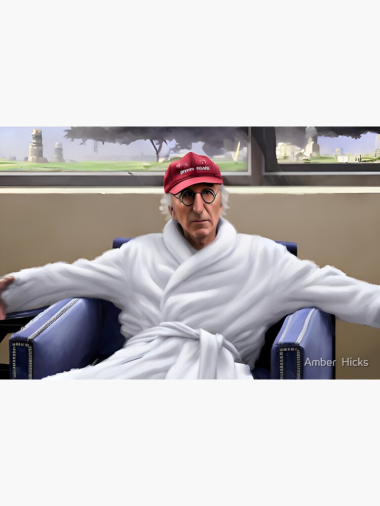"Larry David MAGA" Sticker for Sale by amphicks | Redbubble
