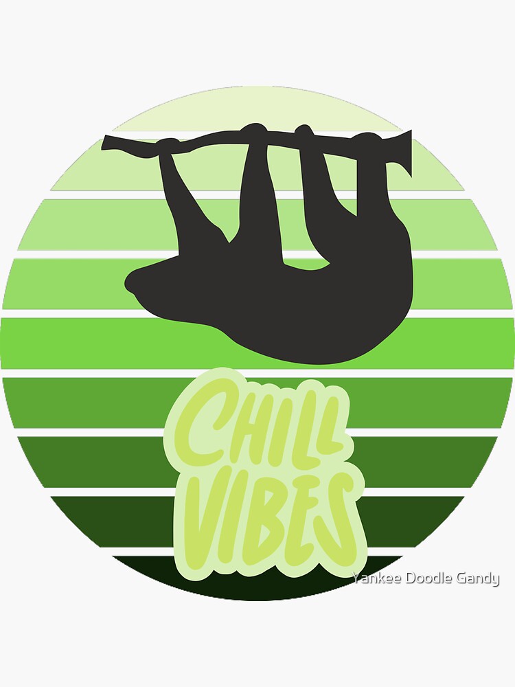 "Chill Vibes - Sloth" Sticker for Sale by gandalfnz | Redbubble
