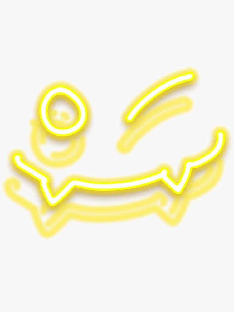 "Toothy Smile - Yellow" Sticker for Sale by FinapplePudding | Redbubble