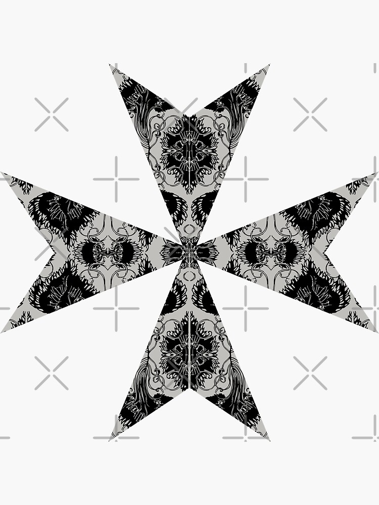 "Art Deco Style Maltese Cross Pattern" Sticker for Sale by CraftyLassie ...