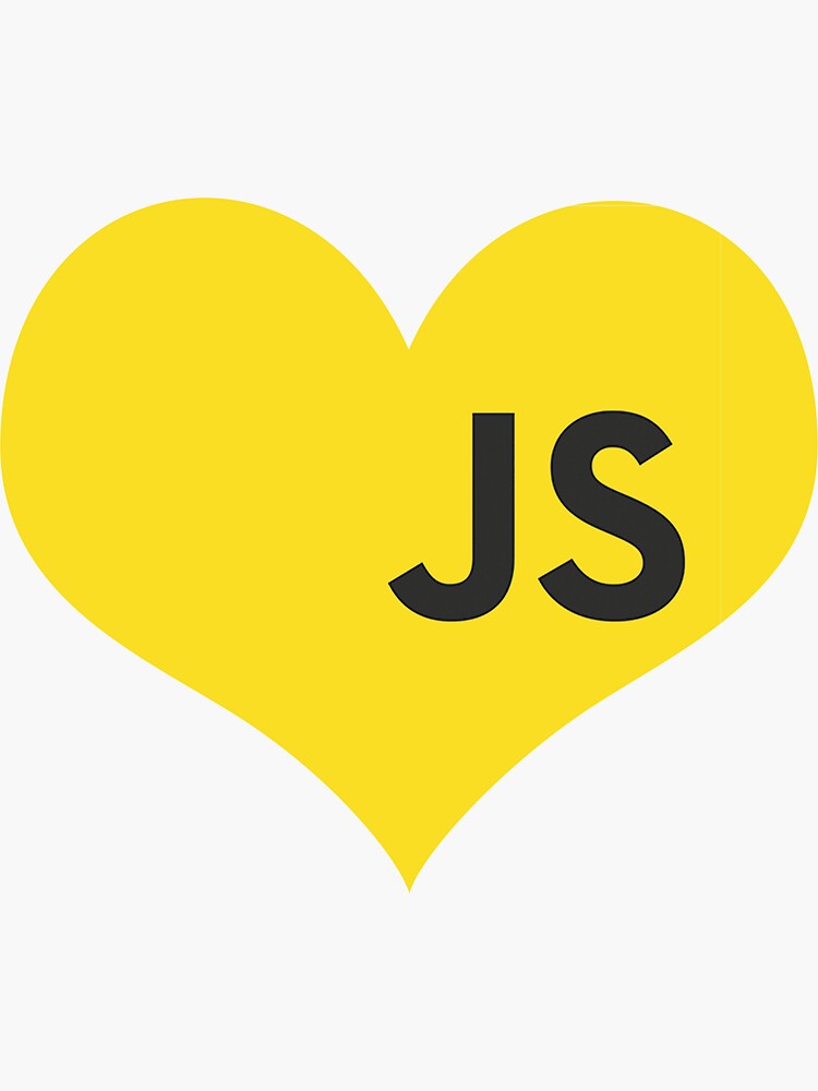 "Javascript Love" Sticker for Sale by ienjoydogs | Redbubble