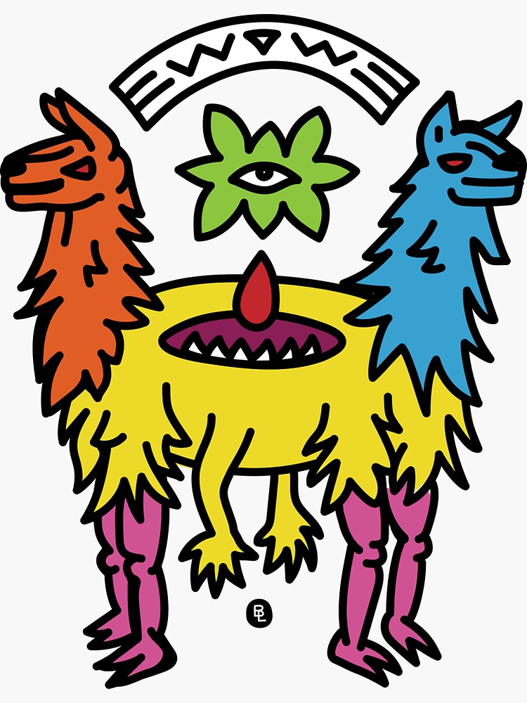 "Push-Me-Pull-You" Sticker for Sale by 3dayweekend | Redbubble