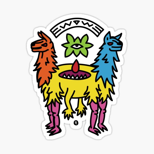 "Push-Me-Pull-You" Sticker for Sale by 3dayweekend | Redbubble