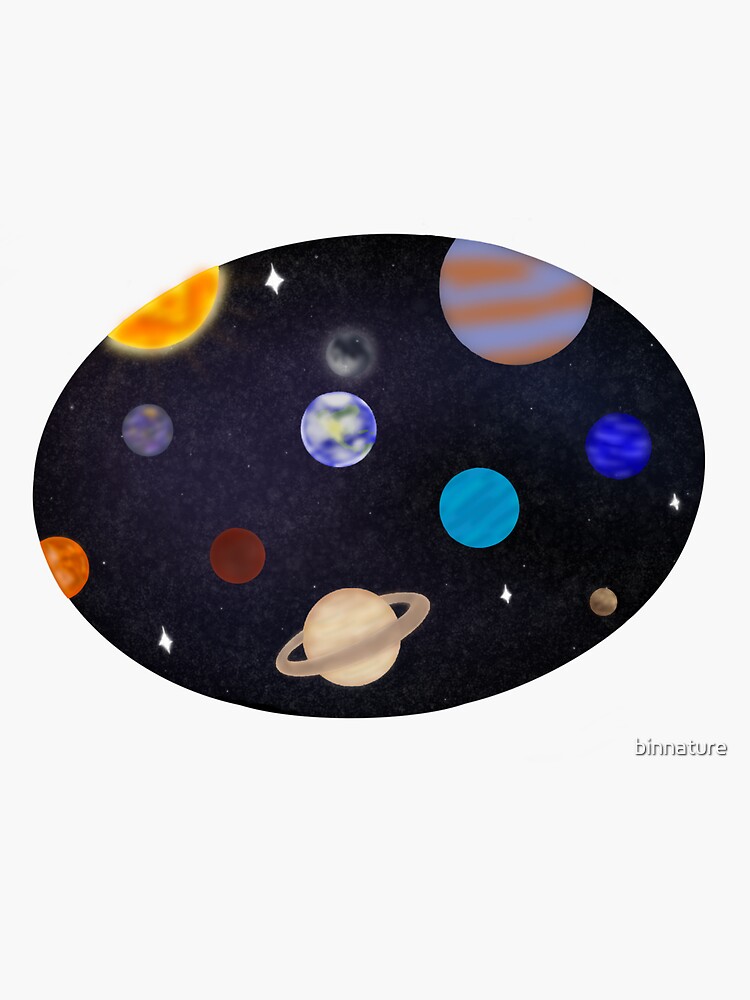 "solar system sticker" Sticker for Sale by binnature | Redbubble