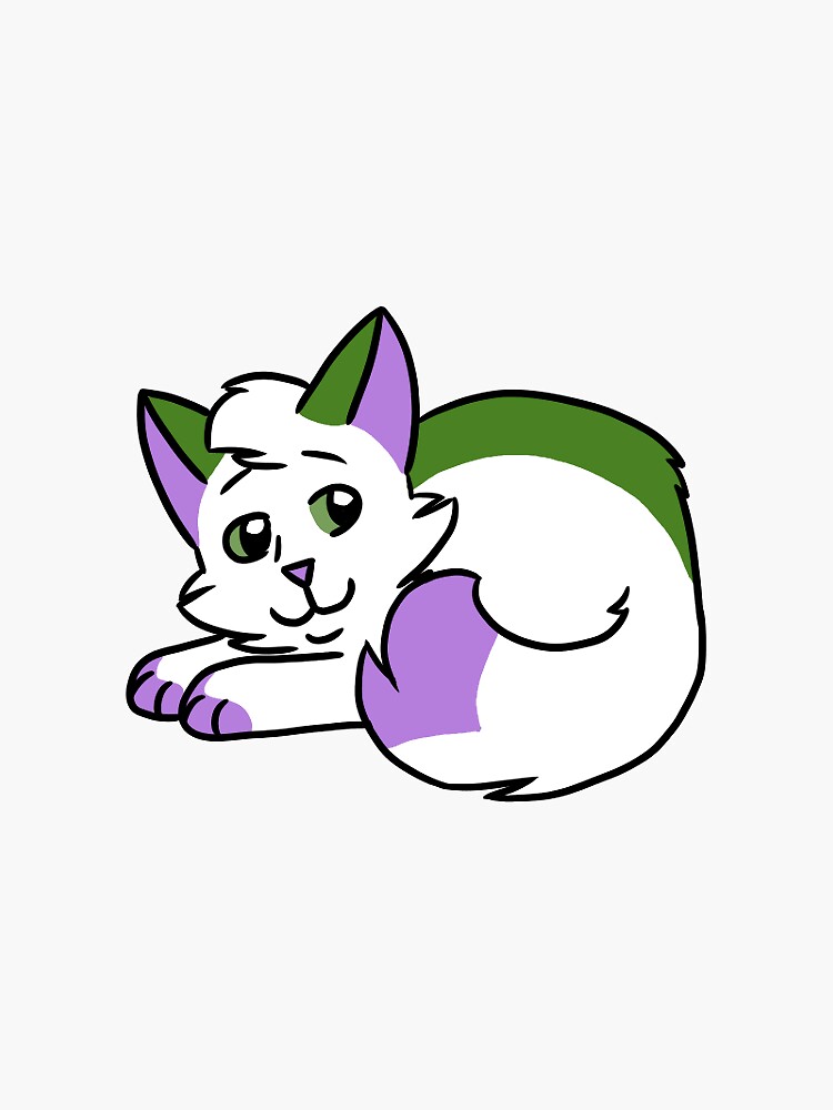 "Genderqueer Pride Cat Without Flag" Sticker for Sale by CharmingHarlan ...