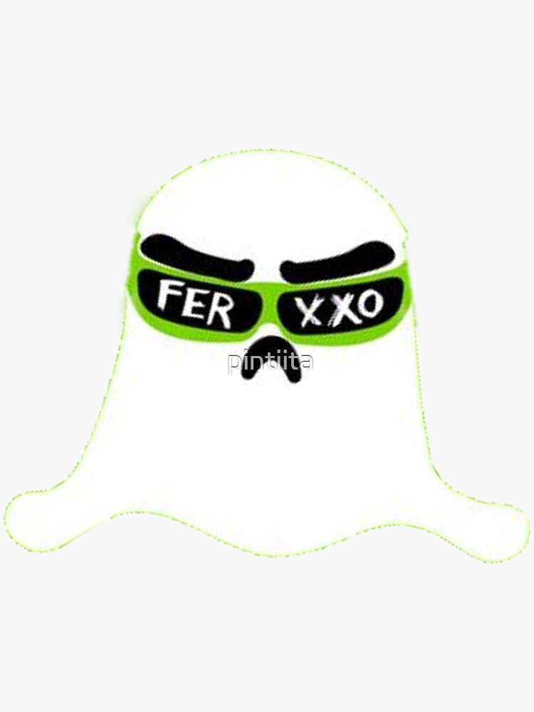 "Feid logo ghost FERXXO glasses t-shirt" Sticker by pintiita | Redbubble