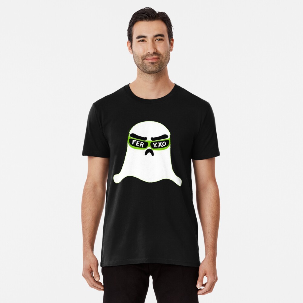 "Feid logo ghost FERXXO glasses t-shirt" Sticker by pintiita | Redbubble