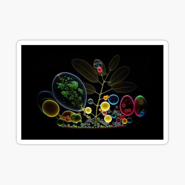 "Imagined Biology Microscopic Creatures" Sticker for Sale by FunWearVM ...