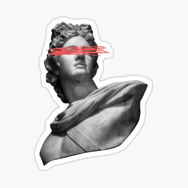 "Funky Greek Statue " Sticker for Sale by kriitiika | Redbubble