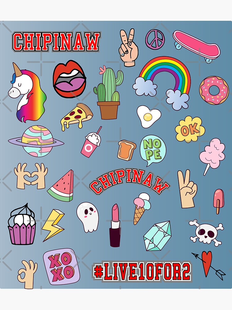 "chipinaw" Sticker for Sale by dddesignsnj | Redbubble