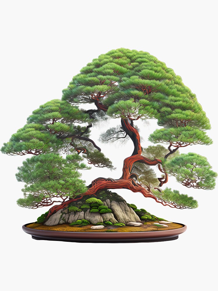 "Japanese bonsai tree" Sticker for Sale by CreatingTheArt | Redbubble