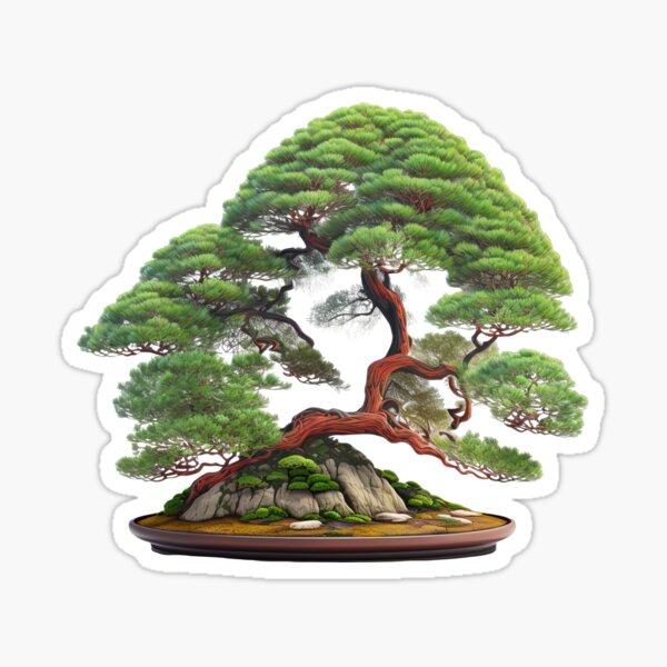 "Japanese bonsai tree" Sticker for Sale by CreatingTheArt | Redbubble