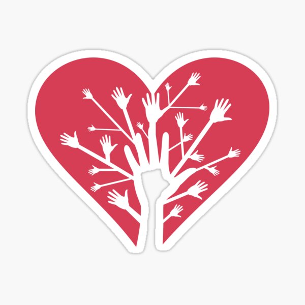 "Hand heart" Sticker for Sale by Aleksander1 | Redbubble