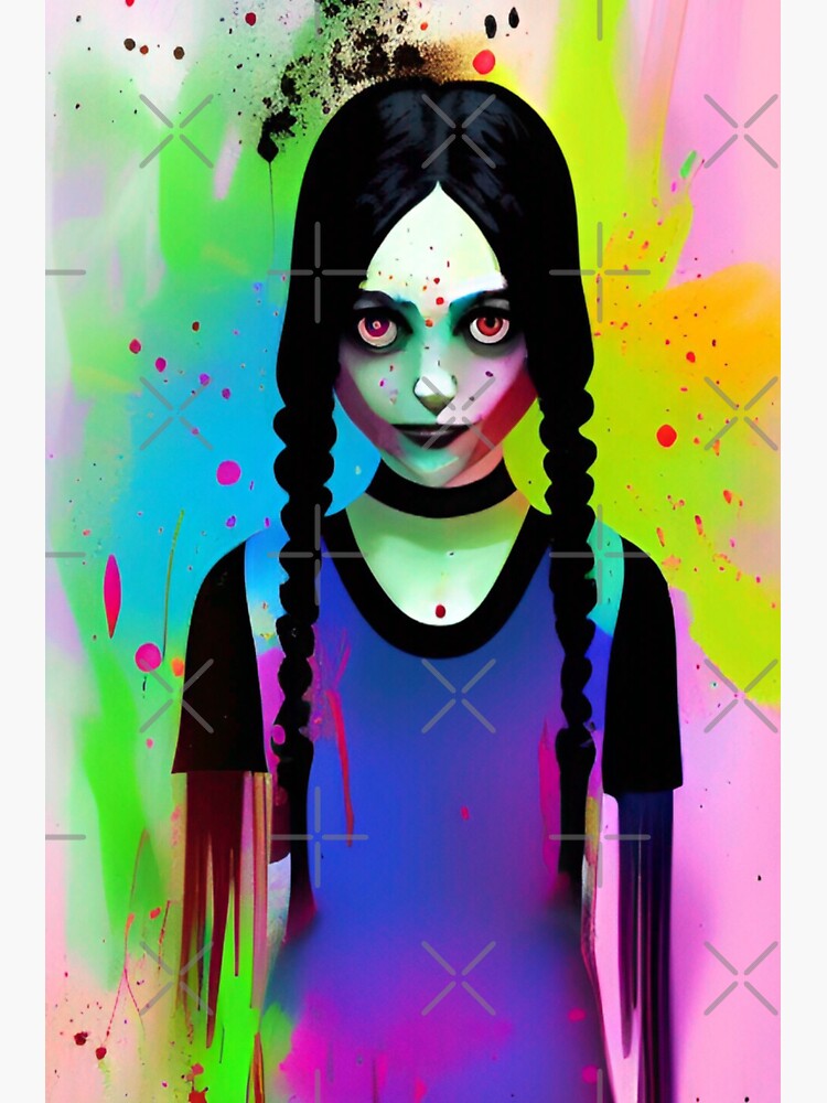 "Gothic Girl, Punk Chick, Evil little girl, Wednesday, Rainbow, Pattern ...